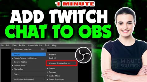 How To Add Twitch Chat To Obs Quick Easy Youtube