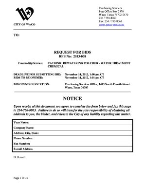 Fillable Online Waco Texas 76702 2570 Fax Email Print PdfFiller