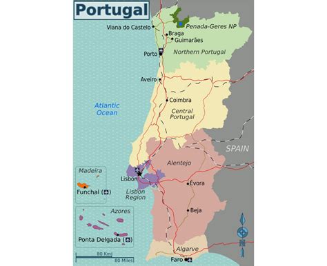 Portugal Area Map