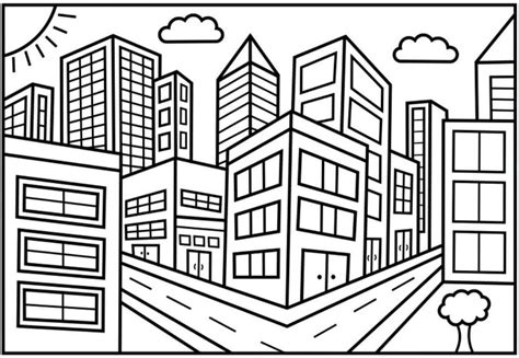 20 Desenhos De Cidade Para Colorir