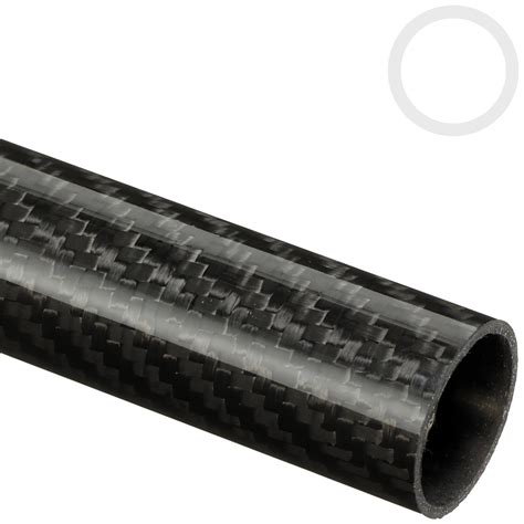 25mm 22mm Woven Finish Carbon Fibre Tube 1m 2m Easy Composites