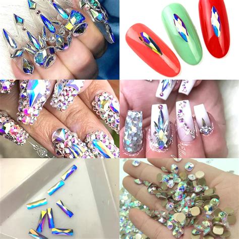 Aliexpress Buy 20pcs Nail Crystals Gems Rhinestones For Nails 3D