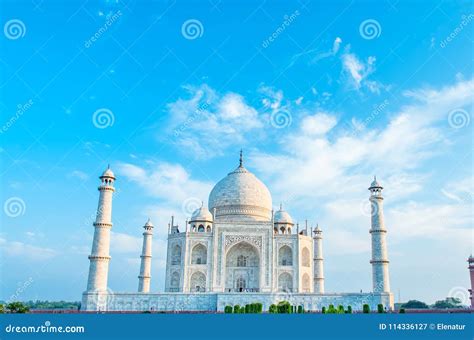 Amazing View On The Taj Mahal In Sunset Light Agra India Stock Image