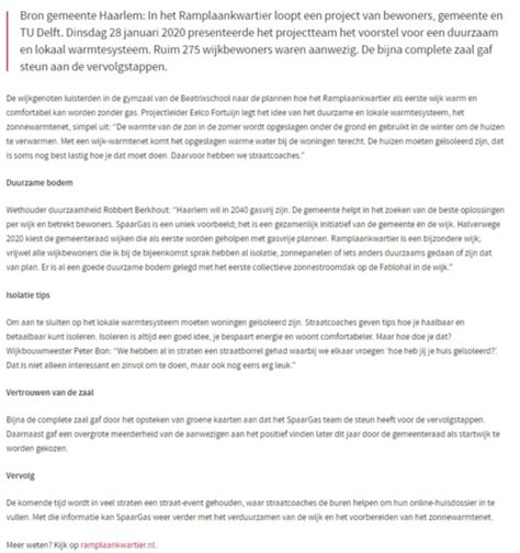 SpaarGas In Het Nieuws Zonnewarmte Ramplaankwartier