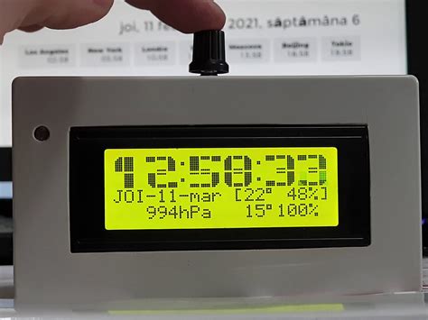 big characters weather clock int ext temp hum press arduino project hub