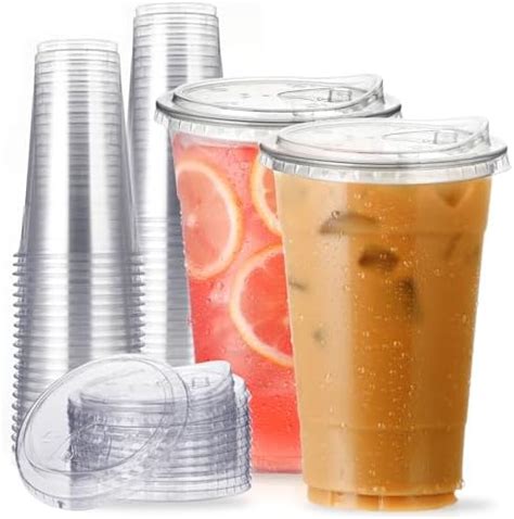 Amazon Oz Clear Plastic Cups With Lids Disposable Count