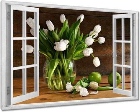 Zesmakiem Obrazy 120x80 Białe tulipany H3359M WAPC1B 120X80CM