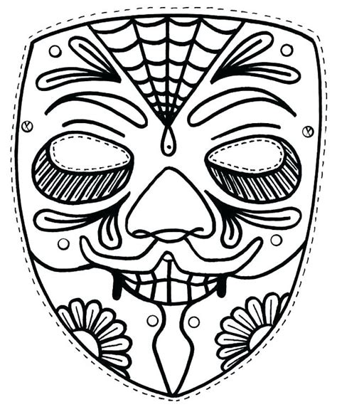 Carnival Mask Coloring Page At GetColorings Free Printable