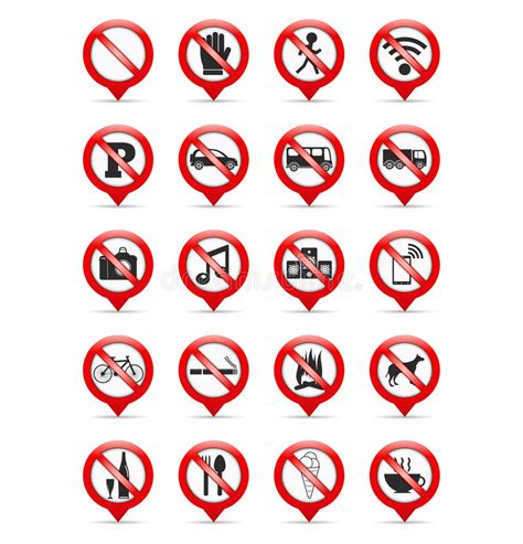 Vectores de la prohibición ilustración del vector Ilustración de