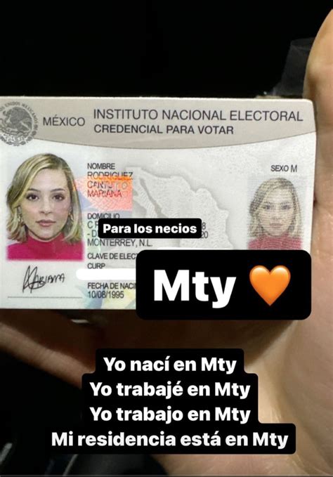 Mariana Rodríguez mostró una INE con dirección de Monterrey pero vive