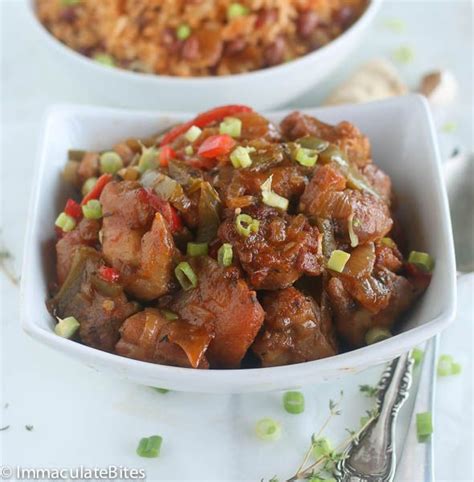 Jamaican Browned Stew Chicken Immaculate Bites Jamaican Cuisine