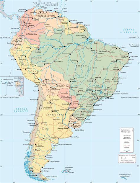 Mapa da América do Sul