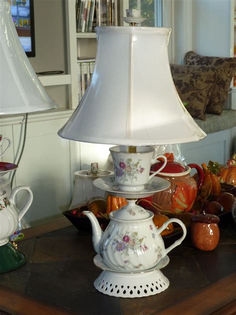 Dainty Flowered Teapot Lamp Teapot Lamp Homemade Lamps Tea Cup Lamp