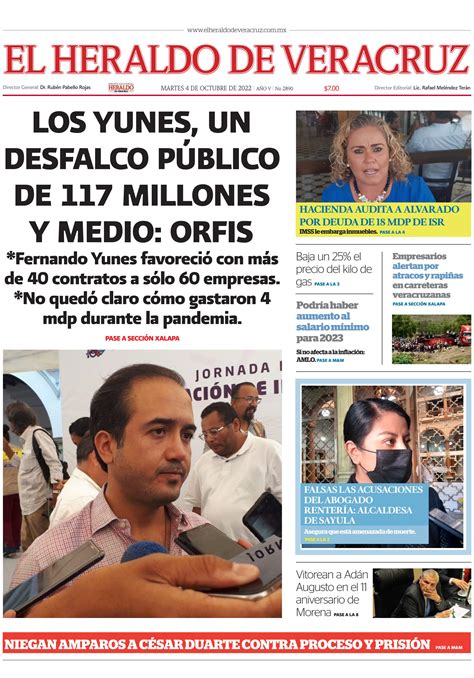 El Heraldo De Veracruz 4 De Octubre De 2022 By Poza Acme Issuu