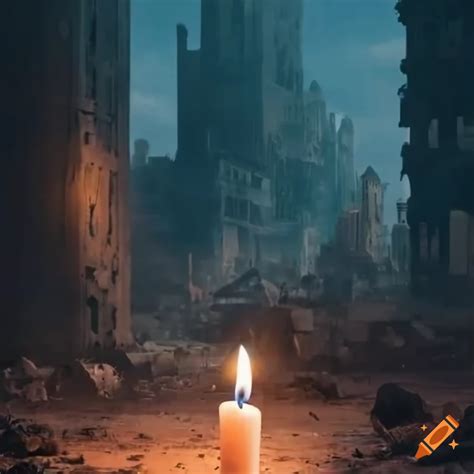 Candle In A Post Apocalyptic Wasteland On Craiyon
