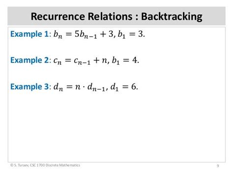 recurrence relations