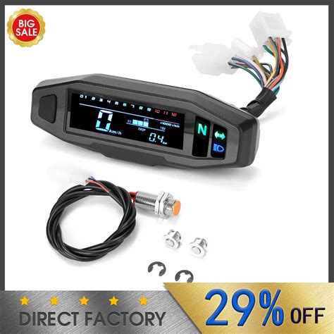 Mini medidor Universal LCD para motocicleta velocímetro Digital
