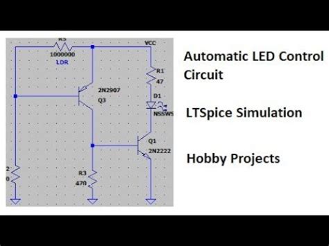 Automatic Led Control Using Ldr Ltspice Simulation Youtube