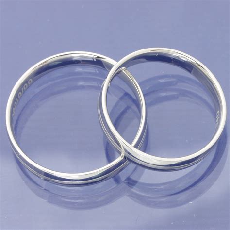 Eheringe Shop Schmale Weissgold Trauringe P6064907