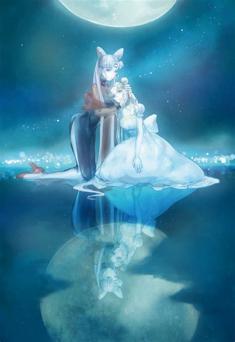 Tsukino Usagi Chibi Usa Princess Serenity And Black Lady Bishoujo