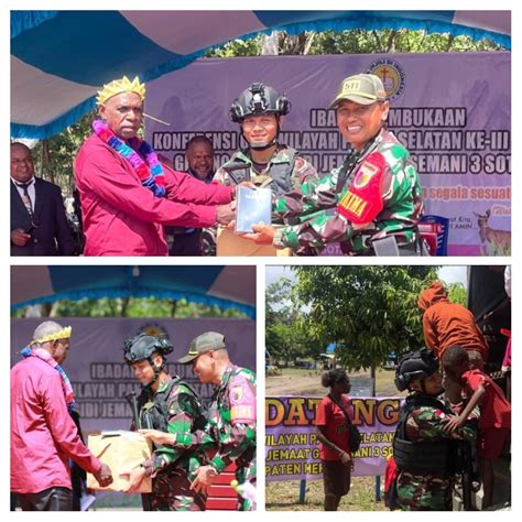 Satgas Pamtas Yonif 511 DY Memberikan Bantuan Ratusan Alkitab Dan