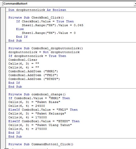 cara membuat visual basic application vba sederhana menggunakan microsoft visual basic for