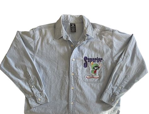 Vintage Warner Bros Blue Denim Marvin The Martian 199 Gem