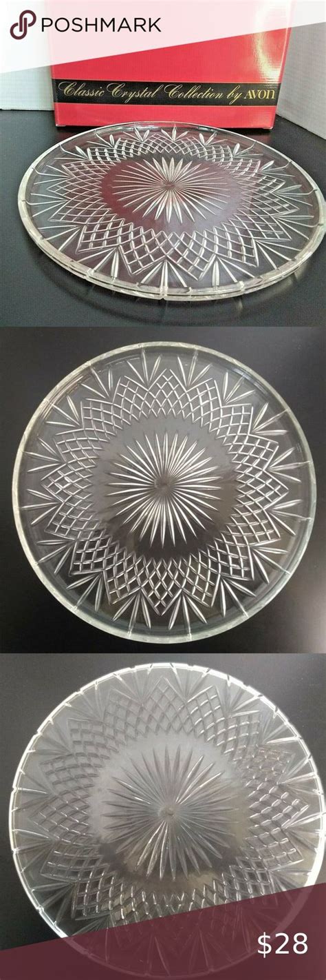 Avon Cake Plate Hors D Oeuvres Appetizer Pineapple Wheel Full Lead