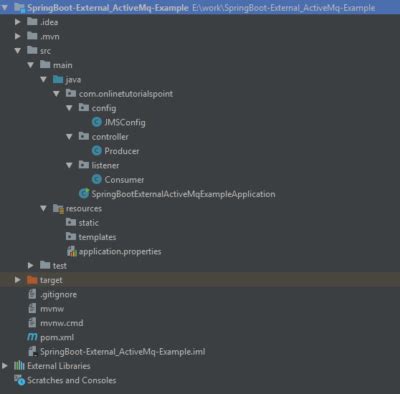 External Apache ActiveMQ Spring Boot Example Onlinetutorialspoint