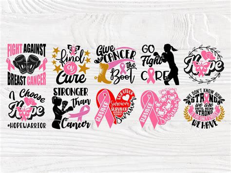 Breast Cancer Svg Bundle Survivor Svg Ribbon Svg Etsy Uk