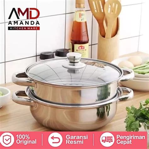 Jual Panci Steamer Siomay Dua Susun Pot Multi Fucntion Soup Steamer 28