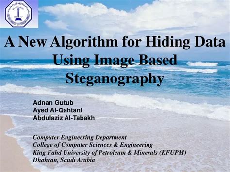 ppt a new algorithm for hiding data using image based steganography powerpoint presentation