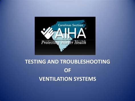 Pdf Testing And Troubleshooting Of Ventilation Systems Testing And