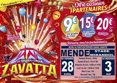 Spectacle Nouveau Cirque Zavatta à Mende mercredi 3 mai 2023