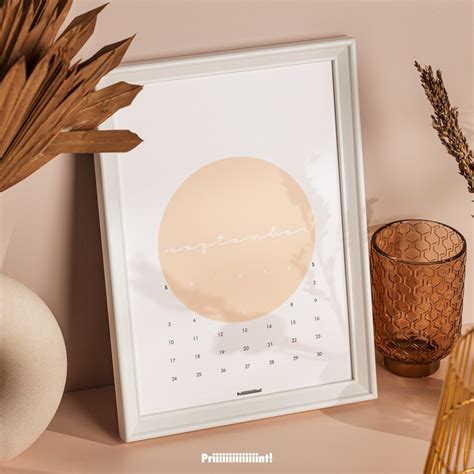 Printable 2023 Calendar Minimalist Monthly Wall Calendar Etsy