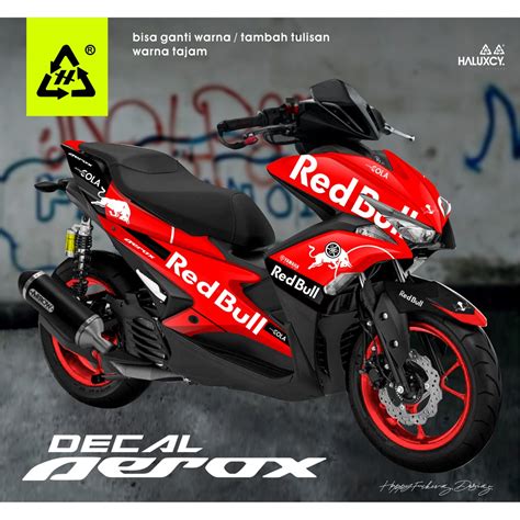Jual DECAL AEROX RED BULL DECAL AEROX FULL BODY DECAL AEROX MURAH