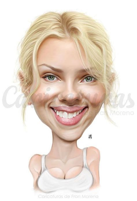 CARICATURAS DE FAMOSOS Scarlett Johansson Por Fran Moreno Cartoon