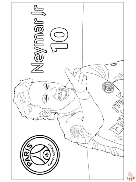 Coloriage Neymar Imprimez et Coloriez votre Joueur Préféré