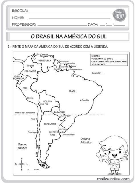Mailzaindica Atividade Do Ensino Fundamental De Geografia In