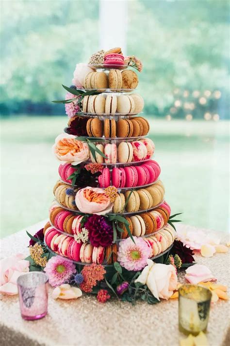 28 Stunning Macaron Wedding Cakes To Make A Statement Summer Wedding