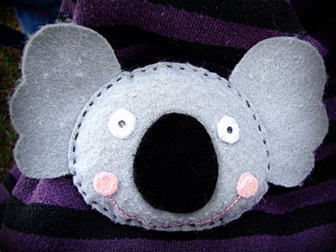 El Mundo En Manualidades Koala De Fieltro Broche