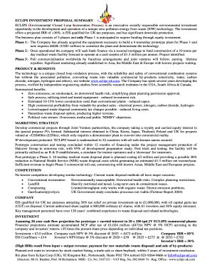Fillable Online Static Premiersite Co ECLIPS INVESTMENT PROPOSAL