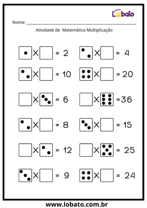 15 Atividades de Multiplicação para Imprimir