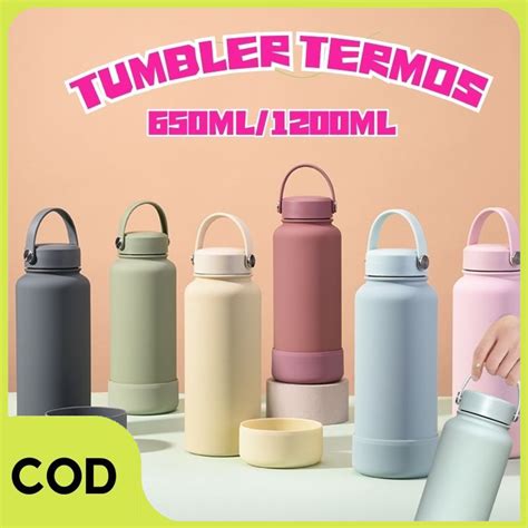 Jual CODTumbler Termos Premium 650ML 1200ML Botol Minum Portable