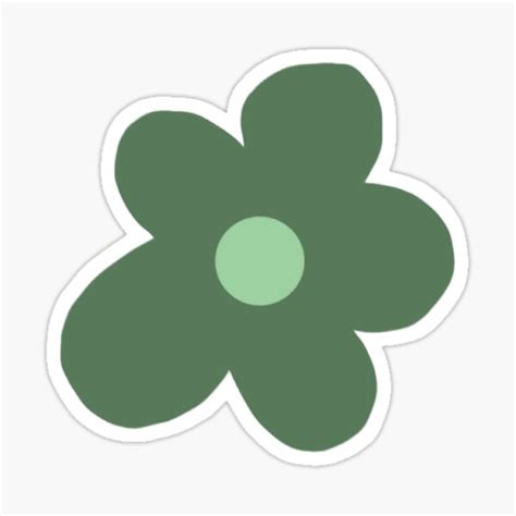 Green Aesthetic Stickers Redbubble Dark Green Aesthetic Flower