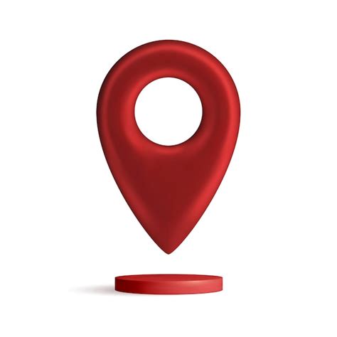 Puntero del mapa rojo aislado sobre fondo blanco encontrar dirección