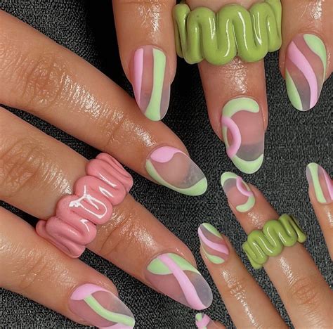 Pin By P Knizhko On Nails In 2021 Minimalist Nails Swag Nails Funky