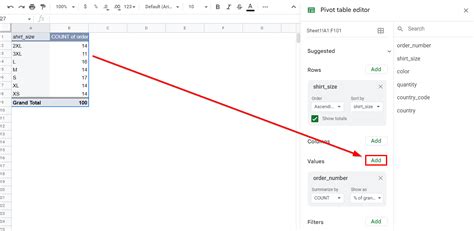 Calculate Percentage Of Values In Pivot Table Google Sheets