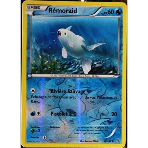 Carte Pokémon 31 162 Rémoraid 60 PV REVERSE XY Impulsion Turbo FR