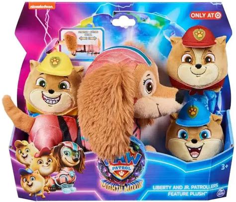 Paw Patrol The Mighty Movie Liberty Jr Patrollers Feature Plush Set